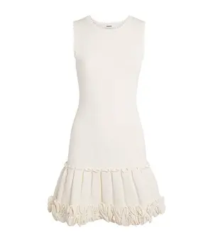 Sandro Knitted Floral-detail Mini Dress