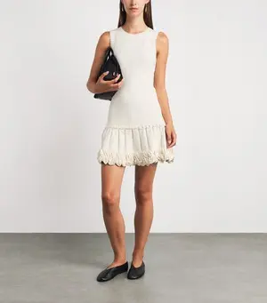 Sandro Knitted Floral-detail Mini Dress