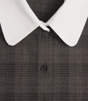 Sandro Check Contrast-collar Shirt