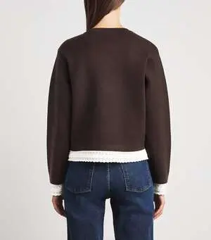 Sandro Lace-detail Cardigan