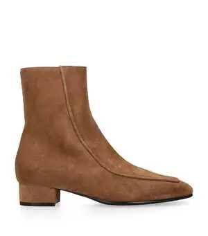 HERBERT LEVINE Suede Shadow Ban Ankle Boots 30
