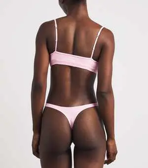 SKIMS Stretch-cotton Everyday Scoop Bralette - Pink