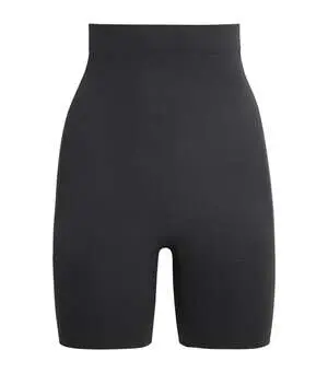 SKIMS Seamless Sheer Mid-thigh Shorts Black