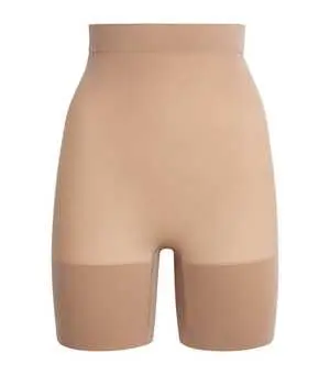 SKIMS Seamless Sheer Mid-thigh Shorts - Brown