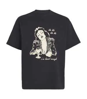 DOMREBEL Cotton Chatterbox T-shirt - Black