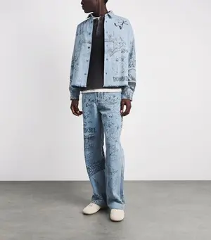 DOMREBEL Sketchy Denim Overshirt
