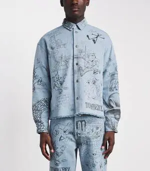 DOMREBEL Sketchy Denim Overshirt