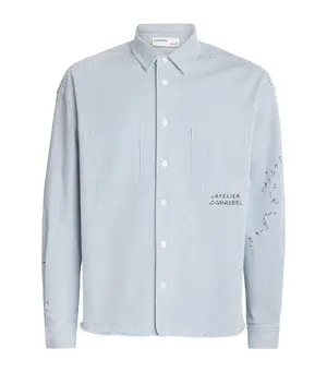 DOMREBEL Stripe Indie Denim Overshirt