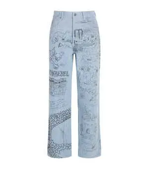 DOMREBEL Sketchy Bootcut Jeans