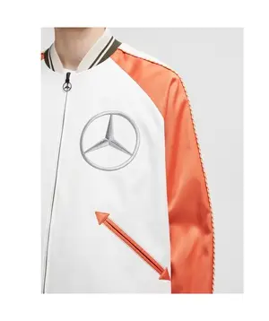 Moncler X Mercedes-benz Reversible Satin Bomber Jacket
