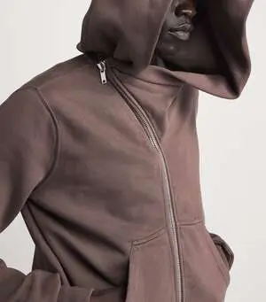 Rick Owens Asymmetric Mountain Hoodie - Purple