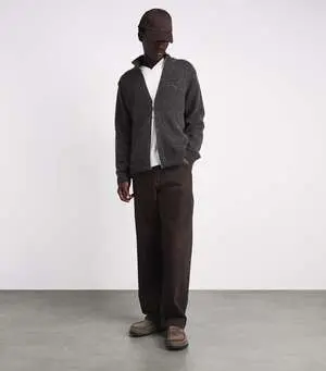 SAMSØE SAMSØE Wool-blend Sanate Zip-up Cardigan