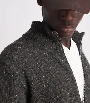 SAMSØE SAMSØE Wool-blend Sanate Zip-up Cardigan