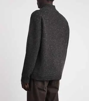 SAMSØE SAMSØE Wool-blend Sanate Zip-up Cardigan