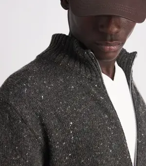 SAMSØE SAMSØE Wool-blend Sanate Zip-up Cardigan