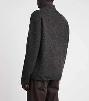 SAMSØE SAMSØE Wool-blend Sanate Zip-up Cardigan