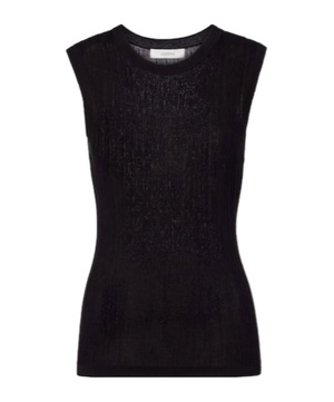 JOSEPH Round Neck Ribbed Knit Tank Top