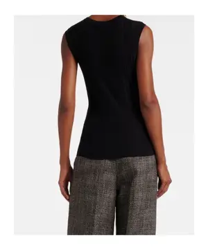 JOSEPH Round Neck Ribbed Knit Tank Top