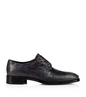 CHRISTIAN LOUBOUTIN Chambelimonk Leather Monk Shoes