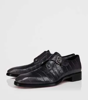 CHRISTIAN LOUBOUTIN Chambelimonk Leather Monk Shoes