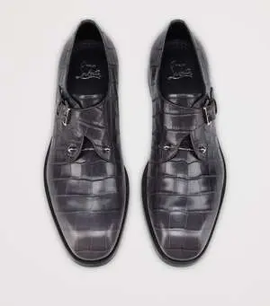 CHRISTIAN LOUBOUTIN Chambelimonk Leather Monk Shoes