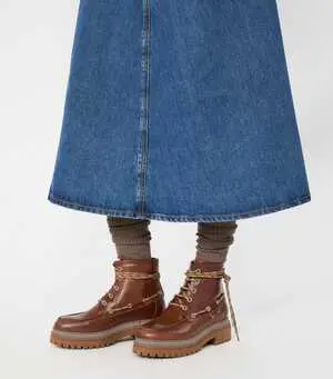 Max Mara Leather Ankle Boots