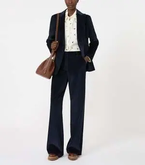 Max Mara Corduroy Double-breasted Blazer