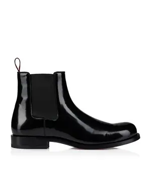 CHRISTIAN LOUBOUTIN Choucair Patent Leather Chelsea Boots