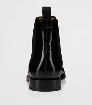 CHRISTIAN LOUBOUTIN Choucair Patent Leather Chelsea Boots