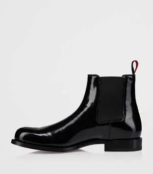 CHRISTIAN LOUBOUTIN Choucair Patent Leather Chelsea Boots