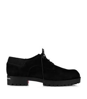 CHRISTIAN LOUBOUTIN Cavafield Suede Derby Shoes - Black