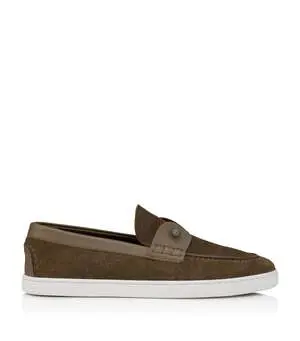 CHRISTIAN LOUBOUTIN Chambeliboat Yacht Leather Boat Shoes - Green