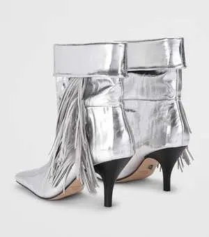 Kurt Geiger Metallic Leather Piccadilly Slouch Boots