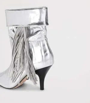 Kurt Geiger Metallic Leather Piccadilly Slouch Boots
