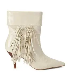 Kurt Geiger Leather Piccadilly Slouch Boots - Beige