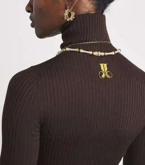 La DoubleJ Cashmere-silk Feather-trim Sweater