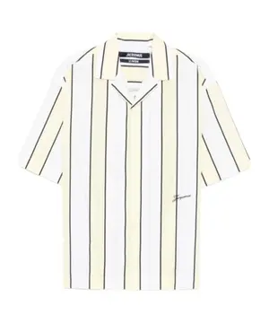 Jacquemus Logo Embroidered Striped Shirt