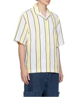 Jacquemus Logo Embroidered Striped Shirt
