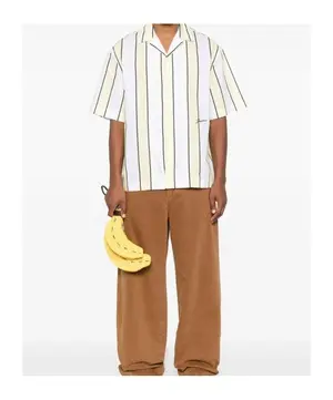 Jacquemus Logo Embroidered Striped Shirt