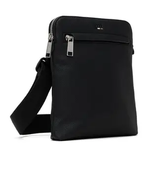 Hugo Boss Logo-debossed Zipped Messenger Bag