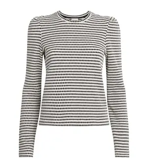 ME+EM Long-sleeve Jacquard Top