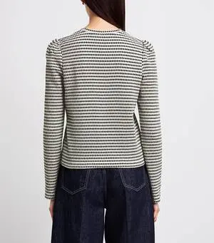 ME+EM Long-sleeve Jacquard Top