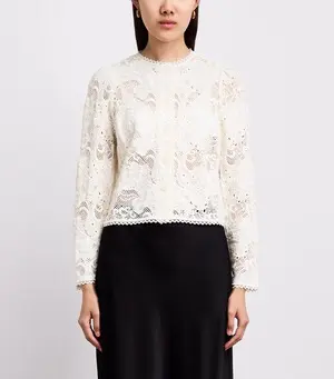 ME+EM Lace Cropped Jacket