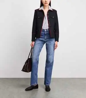 ME+EM Wool-blend Slim Military Jacket
