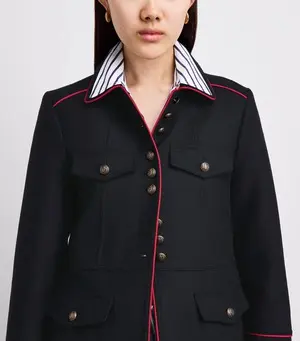 ME+EM Wool-blend Slim Military Jacket