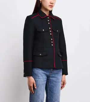 ME+EM Wool-blend Slim Military Jacket