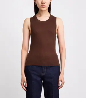 ME+EM Merino Wool-cashmere Barely There Sweater Vest
