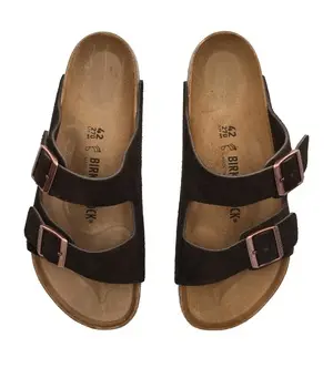 BIRKENSTOCK Suede Arizona Sandals - Brown
