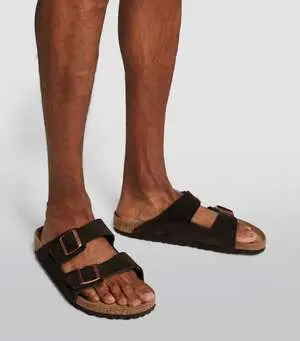 BIRKENSTOCK Suede Arizona Sandals - Brown