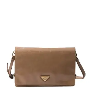Prada Leather Shoulder Bag - Brown